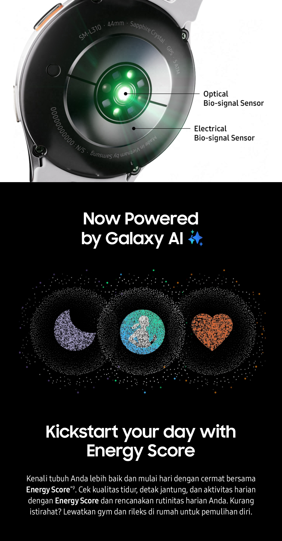 Jual Samsung Galaxy Watch7 44mm - Green, Smartwatch AI, Prosesor 3nm ...