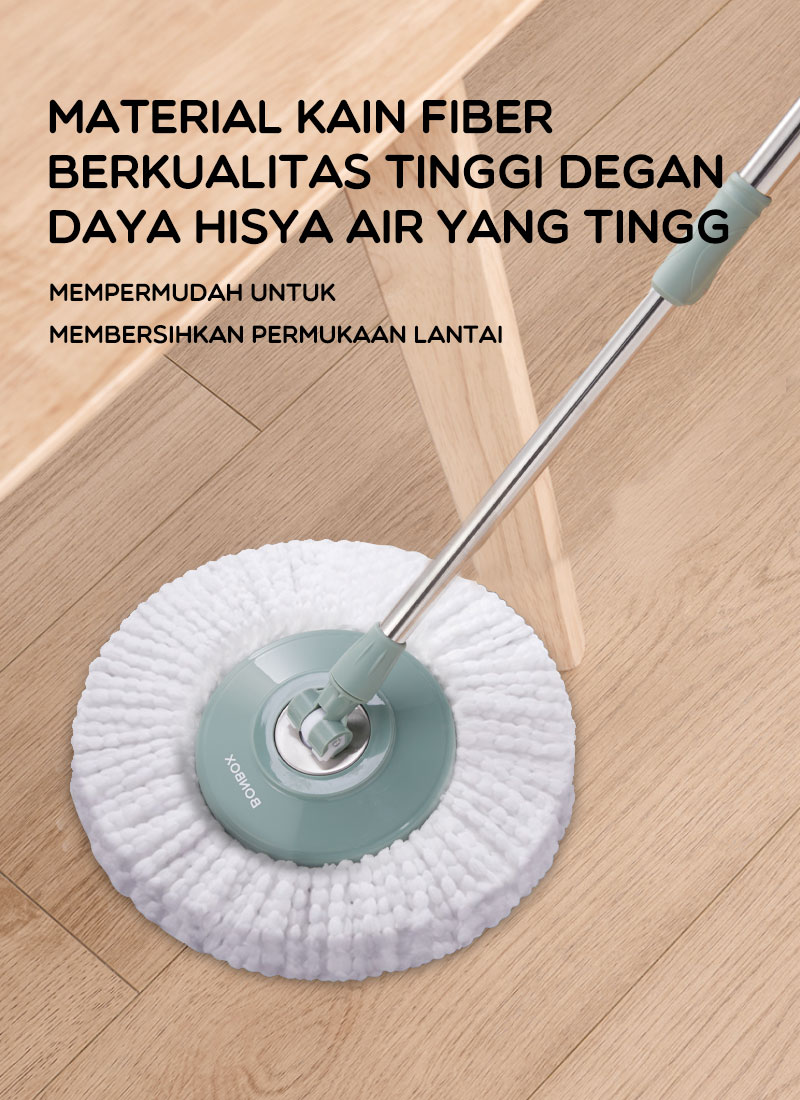 Jual BONBOX Alat Pel Tongkat Pel + Kain Pel Set Mop Stick Set with ...