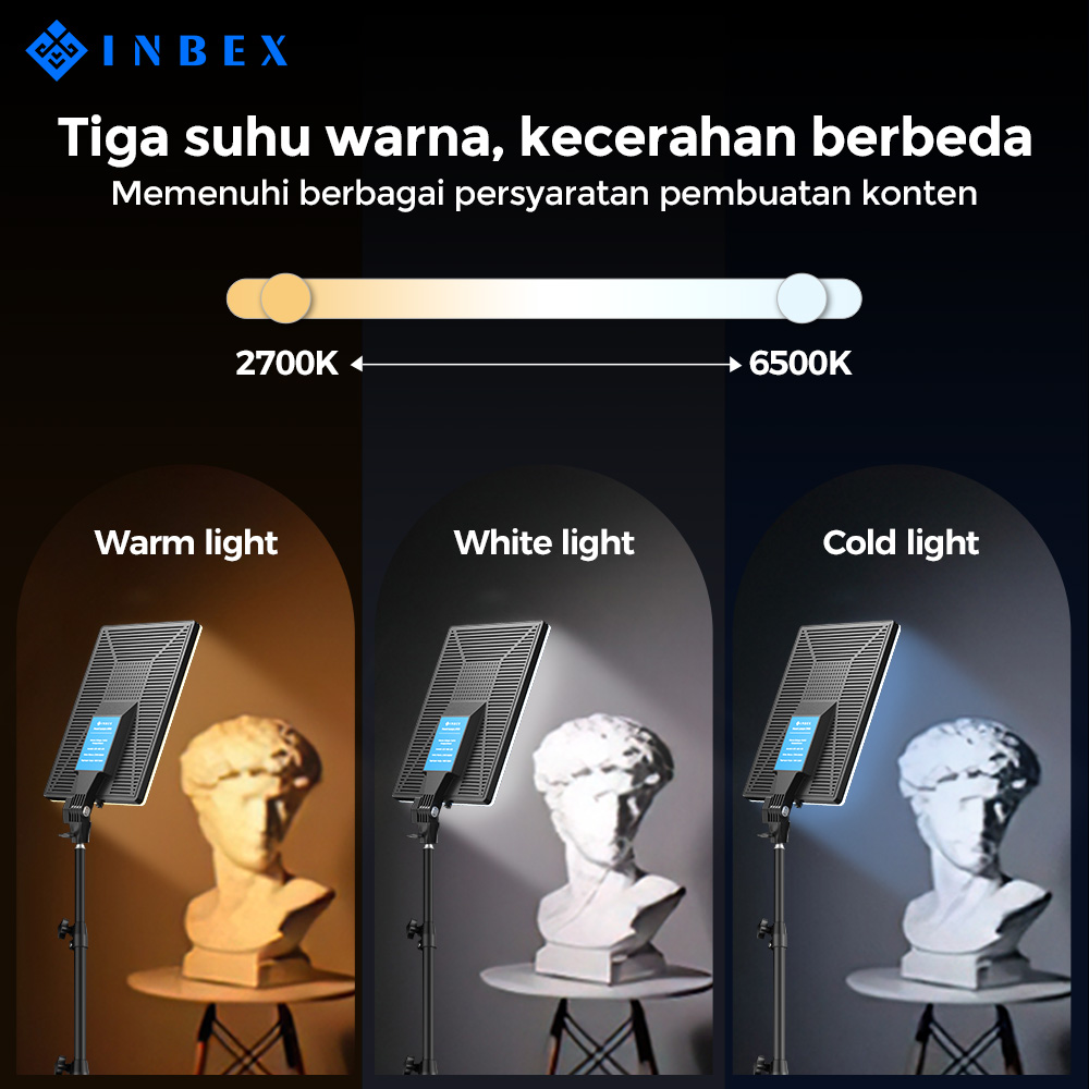 Jual [15%OFF-Layar Digita] INBEX IP80 80W Lampu Panel Studio Lighting ...