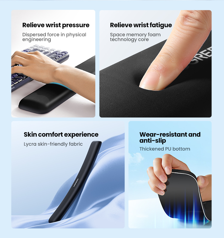 Jual UGREEN Premium Wrist Rest Bantalan Keyboard Mouse Pad Memory Foam ...