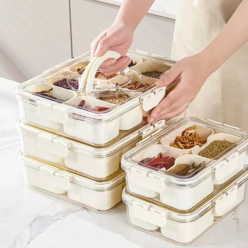 Jual VOOVA Food Container/ Kotak Penyimpanan Kulkas/ 4 Grid/ 8 Grid ...