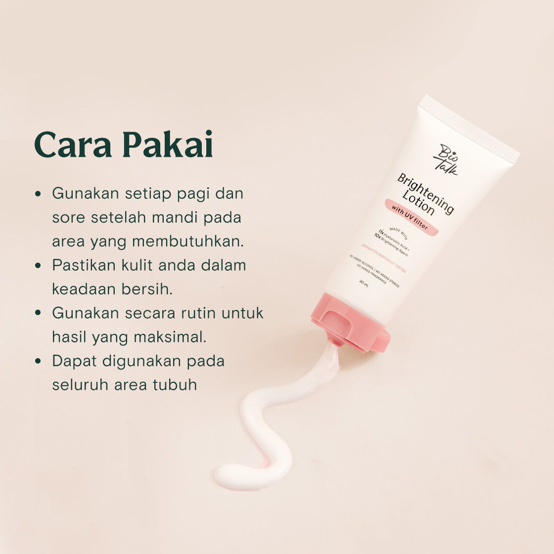 Jual Biotalk Brightening Lotion 11 Hyaluronic Acid | No Added Fragrance ...