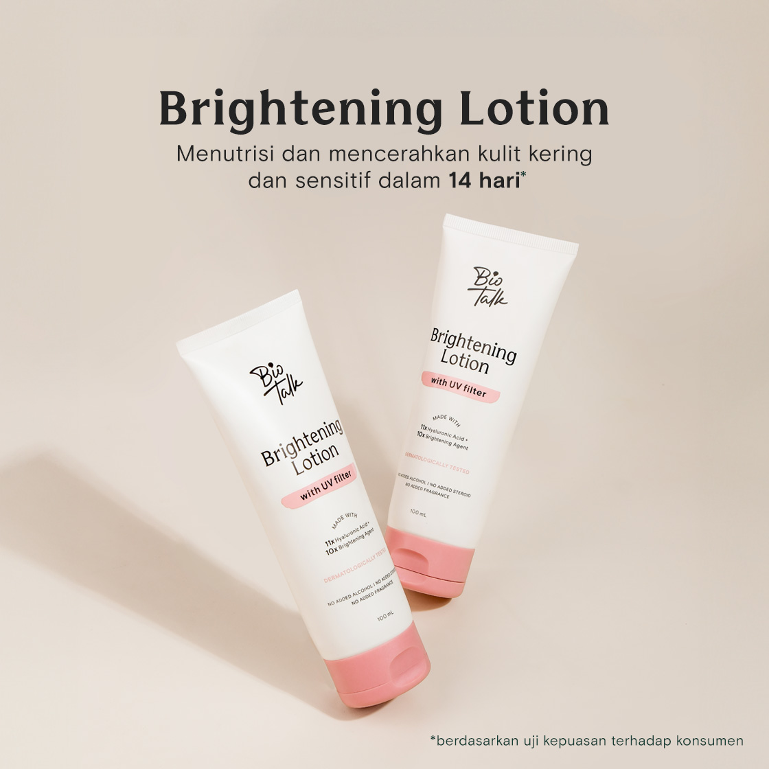 Jual Biotalk Brightening Lotion 11 Hyaluronic Acid | No Added Fragrance ...