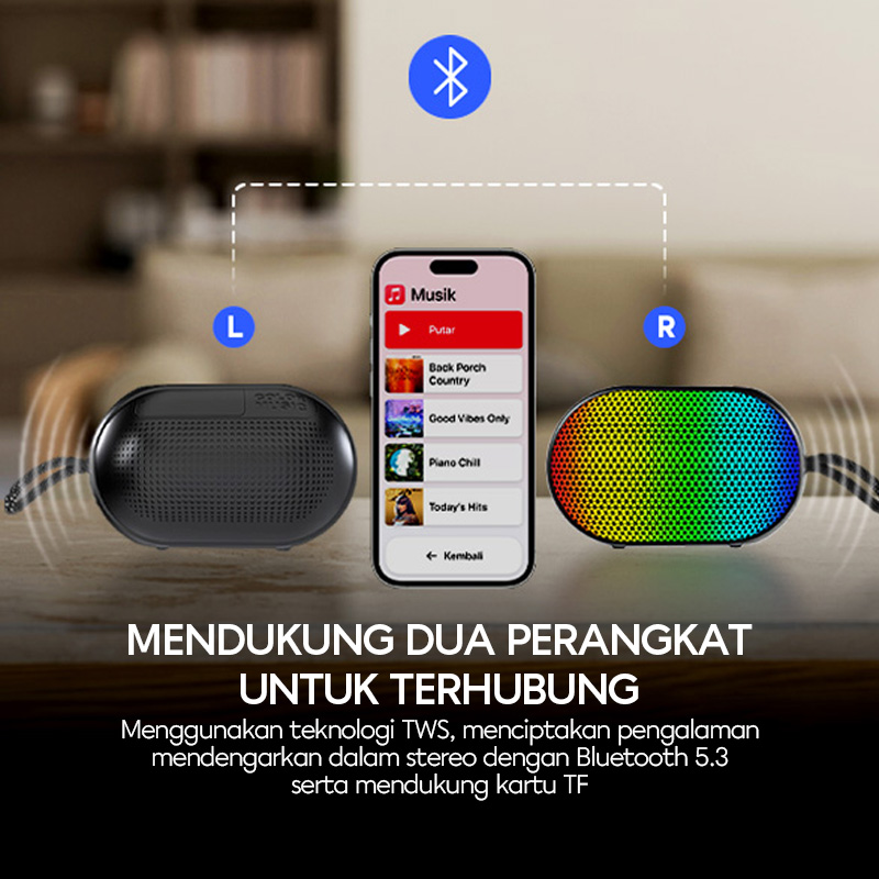 Jual VIVAN Speaker VS17 | Bluetooth 5.3 | Waterproof IPX7 | RGB Light | Tws Connect - Garansi 1 ...