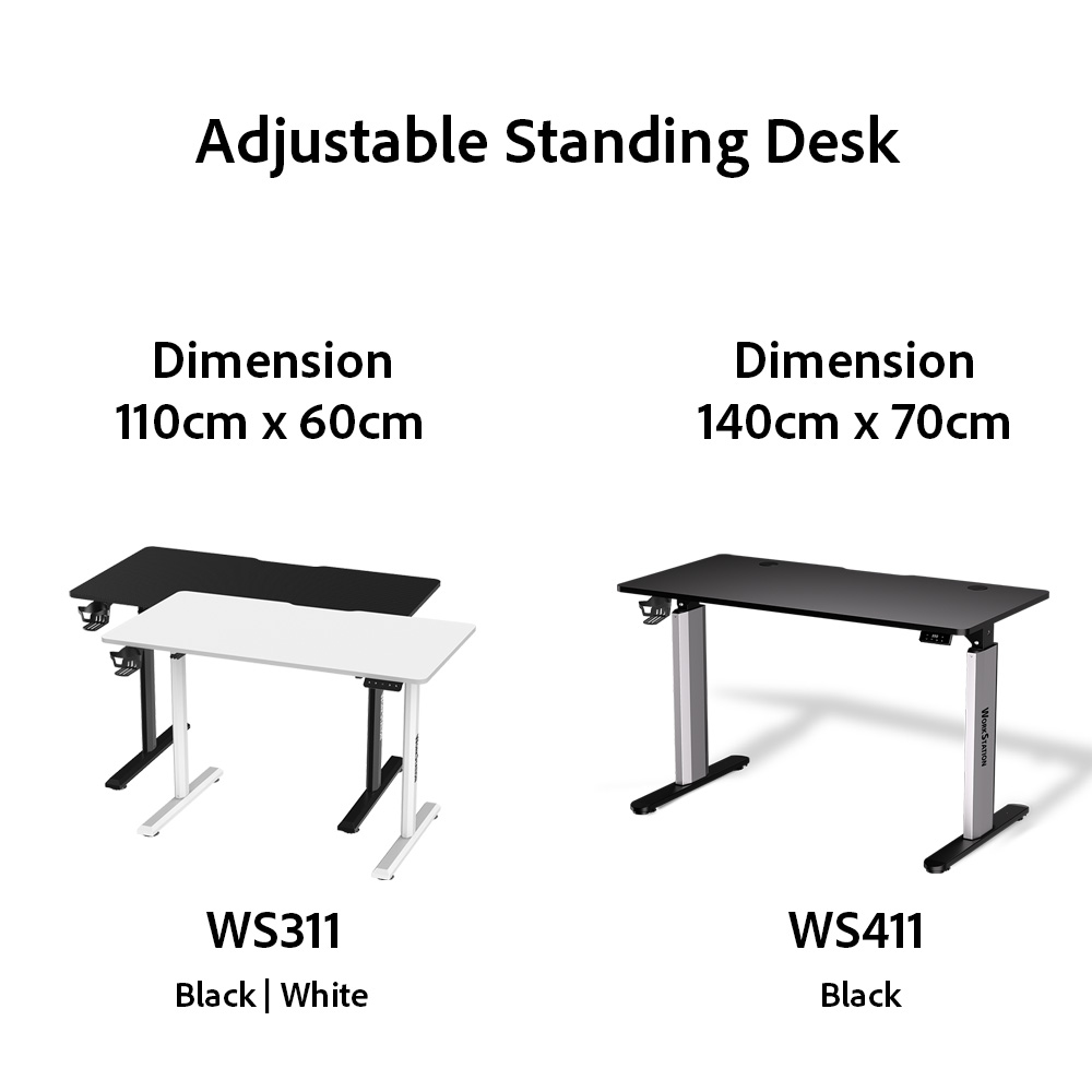 Jual Fantech Meja Komputer Elektrik Adjustable Standing Desk Electric ...