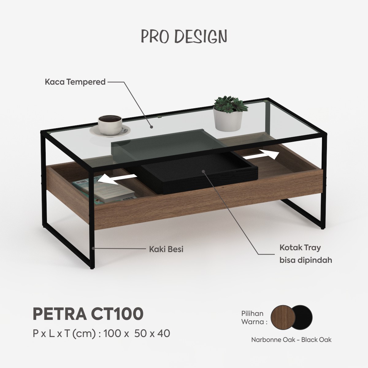 Jual Pro Design Petra CT100 Neo Meja Tamu | Shopee Indonesia