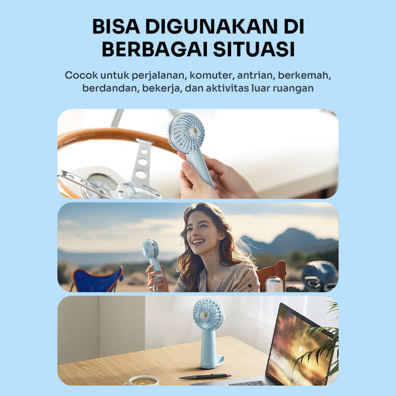 Jual ROBOT Kipas Angin Mini Portable Genggam Handled High Speed Kipas ...