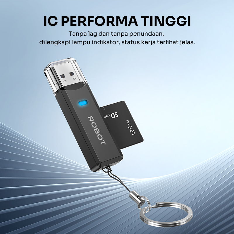 Jual ROBOT CR102S USB 3.0 Cap Design with 2 Slot Card Reader Black ...