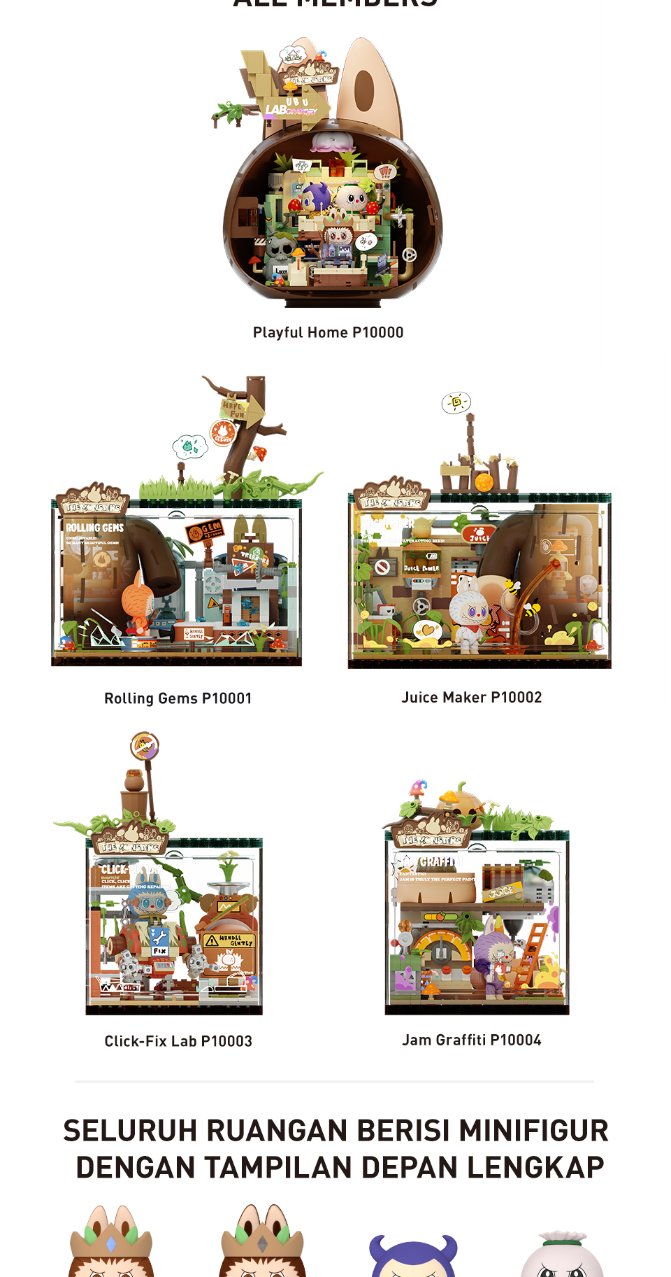 Jual POP MART POP BLOCKS The Monsters Forest Secret Base Labubu Series ...