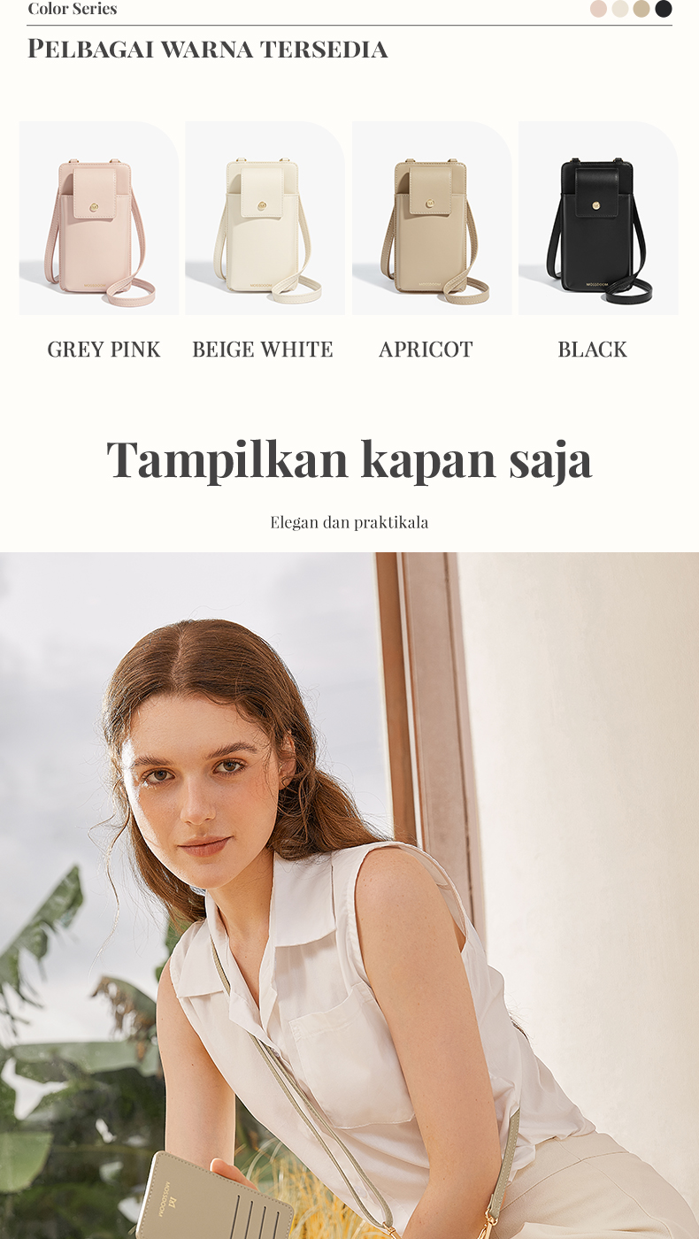 Jual MOSDOOM Tas HP Wanita Molly Bag Mini Tas Ponsel Multifungsi ...