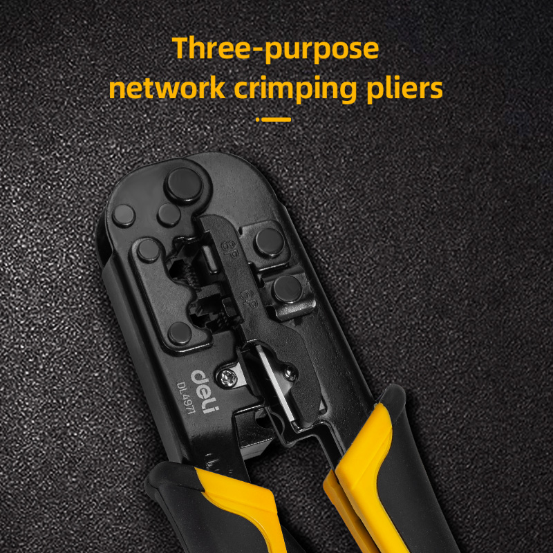 Jual Deli Tang Crimping Tool 4P 6P 8P RJ45 RJ11 / Ethernet Crimper ...