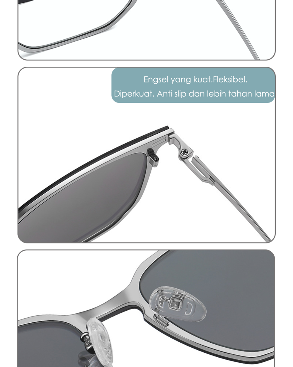 Jual Grey Jack Kacamata Blueray Clip On 2in1 Polarized Bahan Metal Kotak Unik Pria Wanita Bisa ...