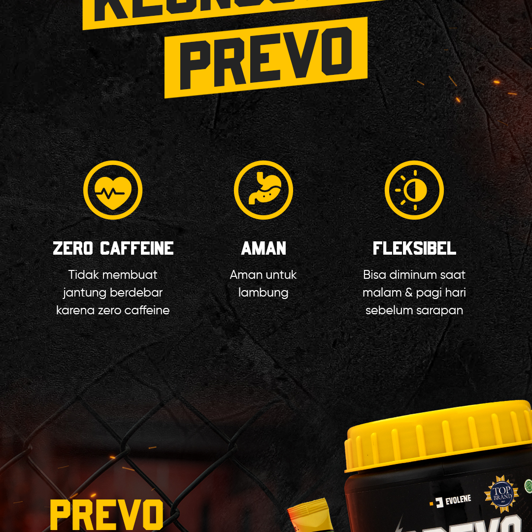 Jual Evolene Prevo 45 Sachet/225gr Pre-Workout - No Caffeine - Energy ...