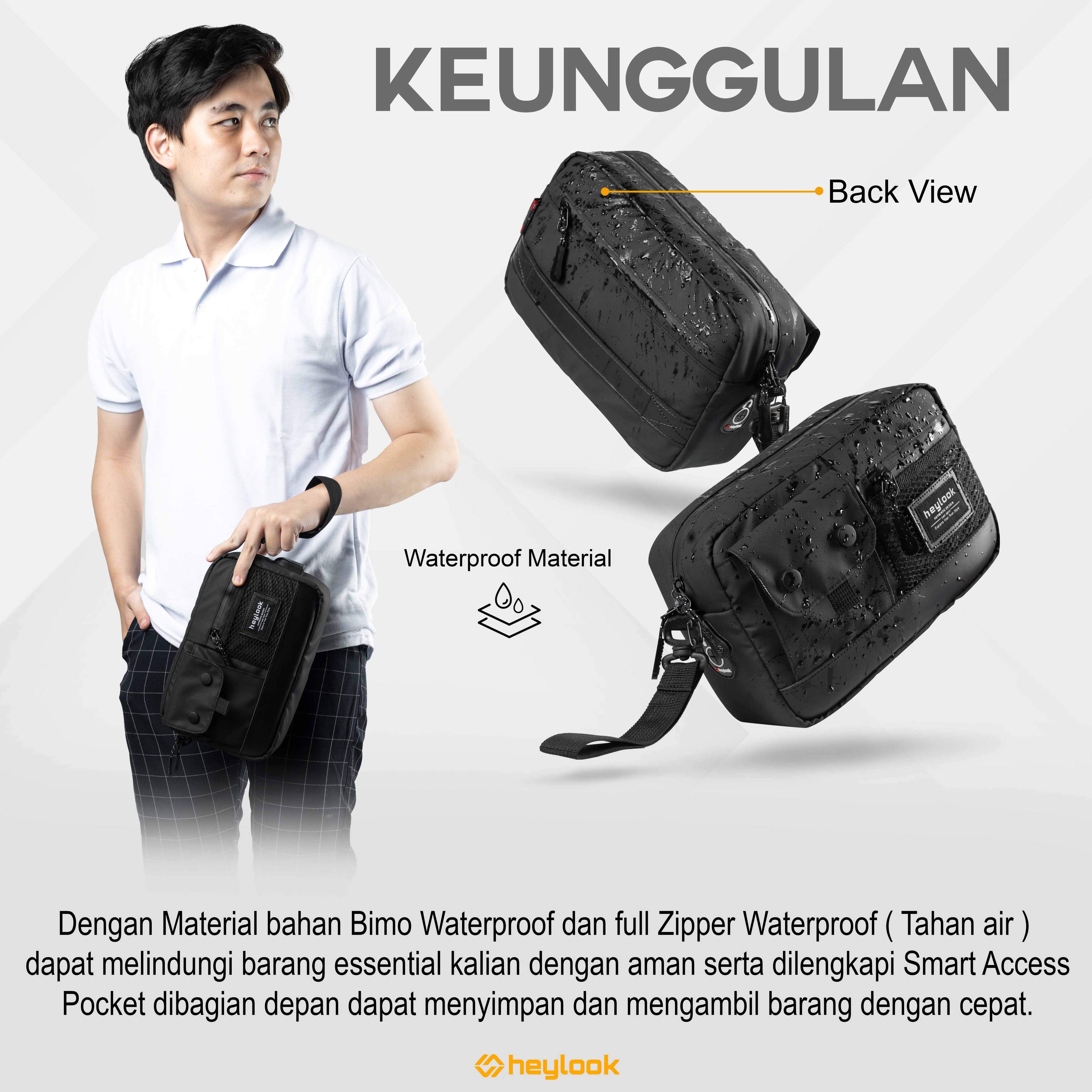 Jual HEYLOOK - Sling Bag AXTON Multyfungsi 3 in 1 Hand Bag Kulit Anti ...