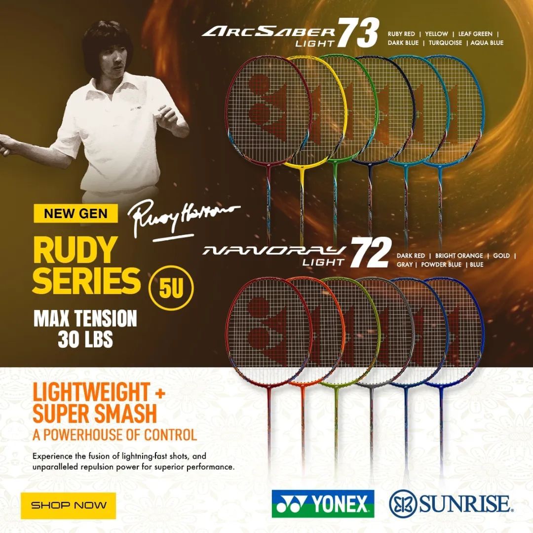 Jual YONEX Badminton Frame New 73 Light Arcsaber Rudy Hartono Series (5UG5)- FREE BAG | Shopee ...
