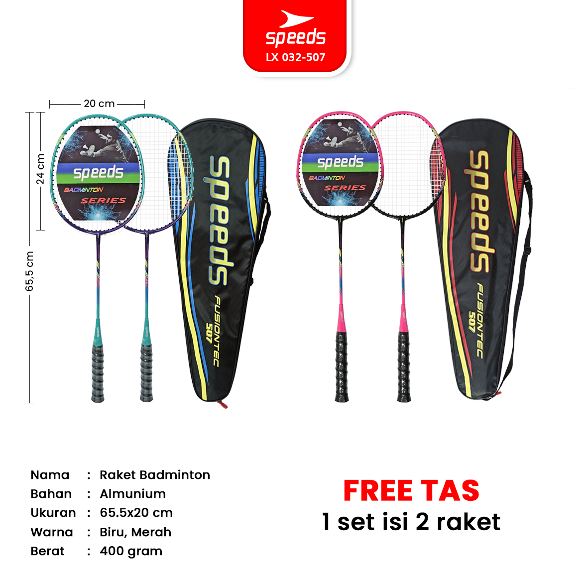 Jual SPEEDS Raket Badminton Raket Racket Bulu Tangkis Outdoor Original ...
