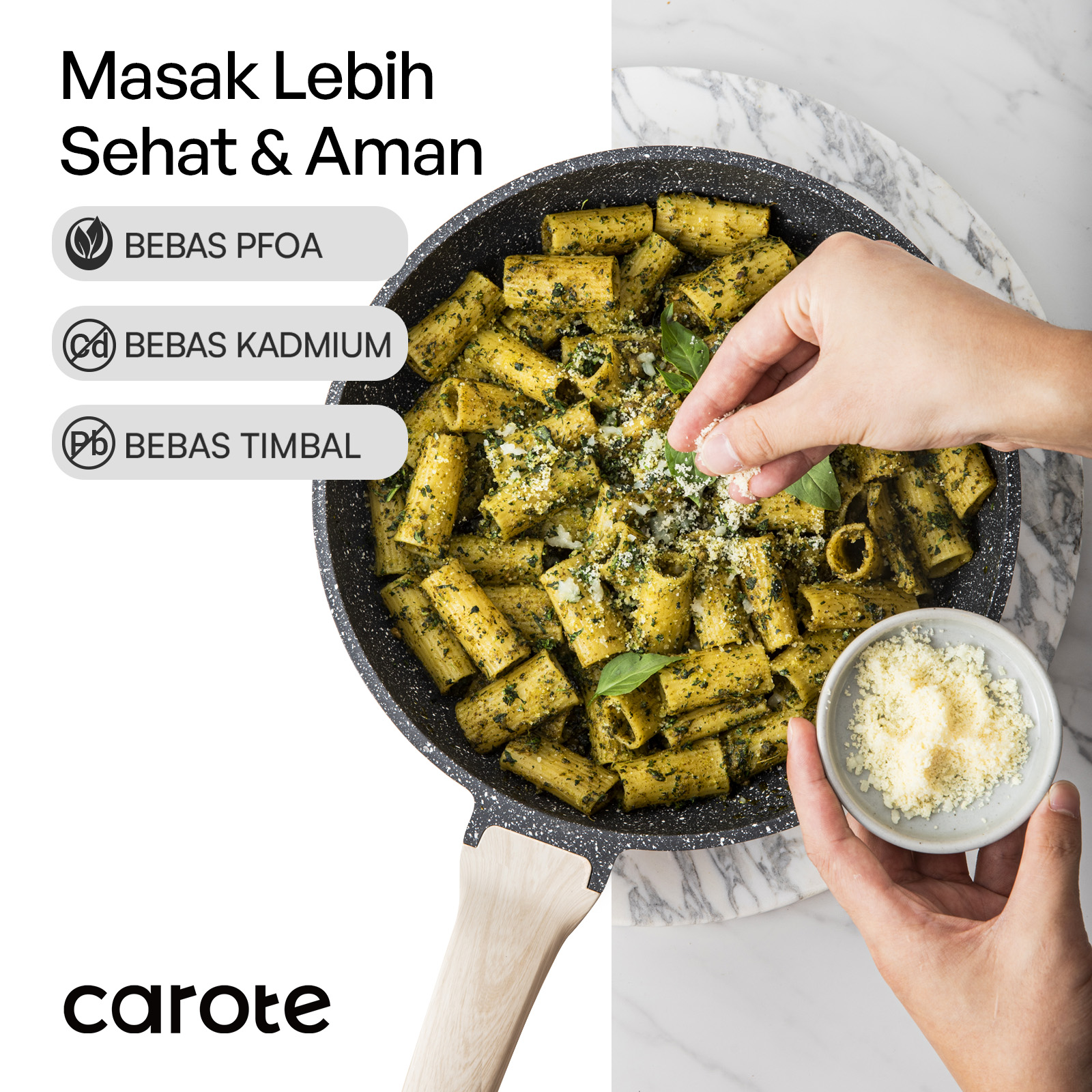 Jual CAROTE Wajan Penggorengan Satuan 20/24/26/28 cm Lapisan Granit ...