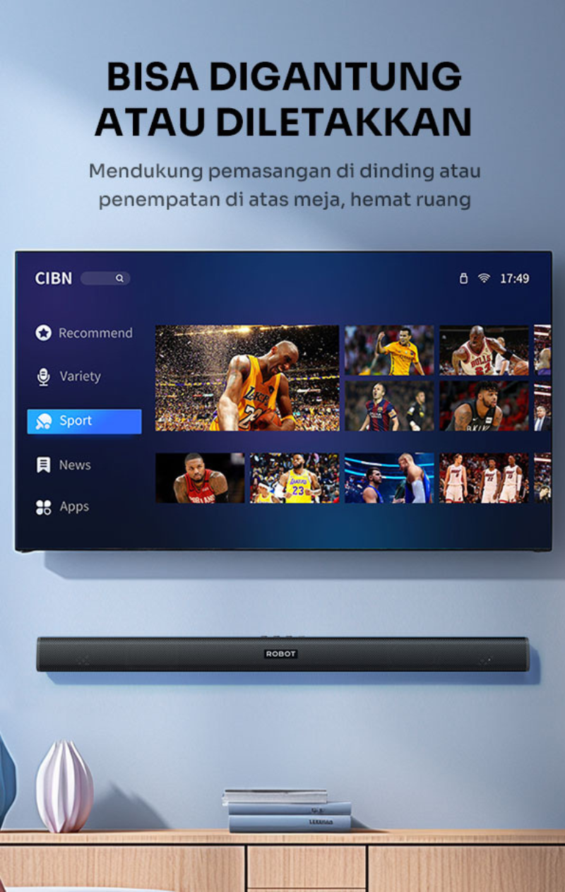 Jual ROBOT Speaker Soundbar Home Theater Speaker TV Bluetooth 5.3 Dual ...