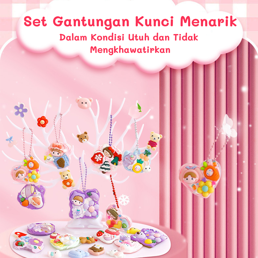 Jual WETECH DIY Gantungan Kunci Akrilik DIY Keychain Set 856 Pcs DIY ...