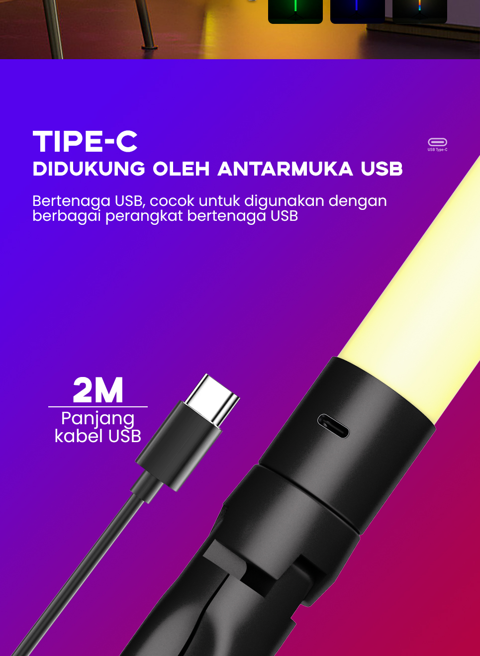 Jual HAN RIVER 100CM Lampu Lantai DC5V Lampu Standing Remote Kontrol ...