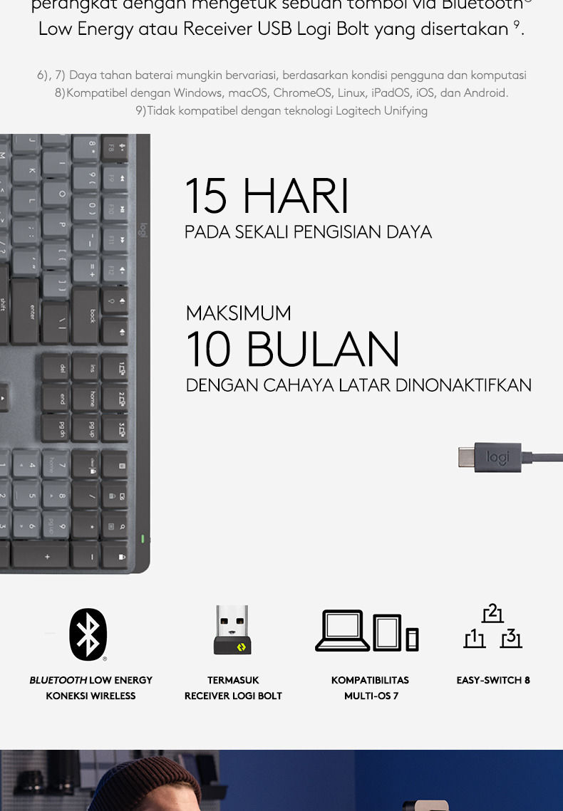Jual Logitech MX Mechanical Mini Tactile Keyboard Wireless Bluetooth Backlit | Shopee Indonesia