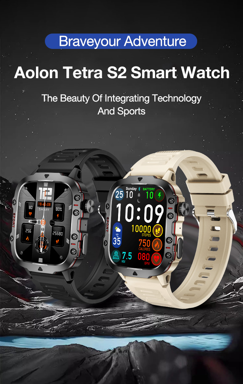 Jual Aolon Tetra S3 Jam Smart Watch 3ATM Waterproof Have Compass 100 ...