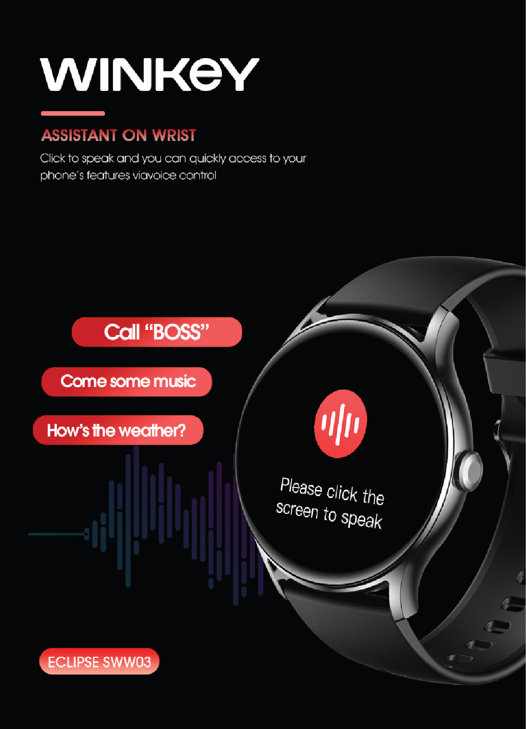 Jual WINKEY Smartwatch Eclipse Bluetooth Call Long Battery Life - SWW03 ...