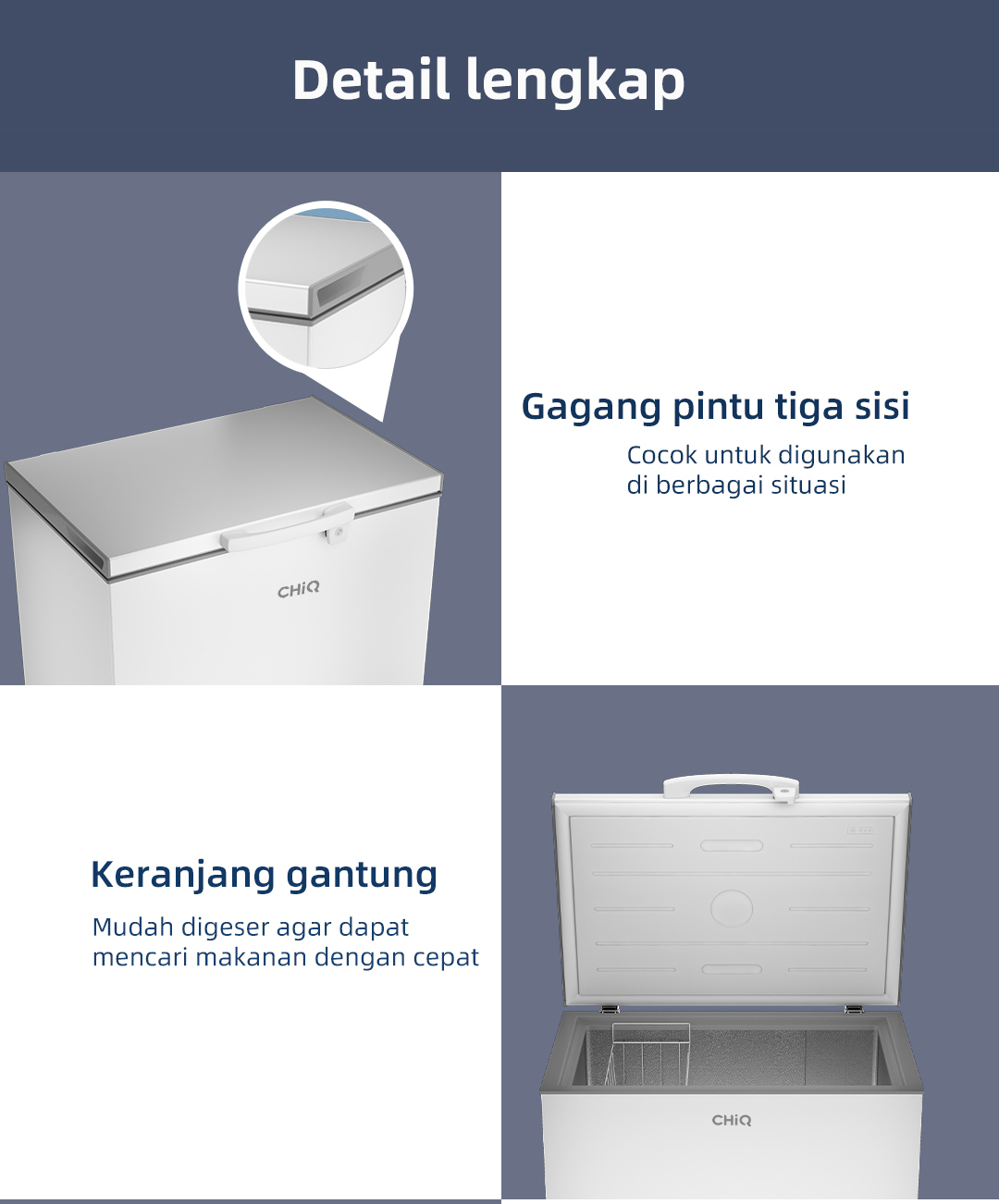 Jual CHiQ Chest freezer ccf 218dw Kapasitas 210 Liter (Fast Freezing ...