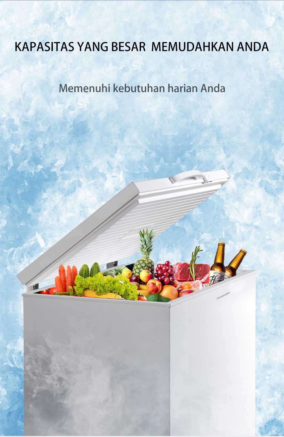 Jual Changhong Chest Freezer CBD680 Kapasitas 600 Liter (Fast Freezing ...