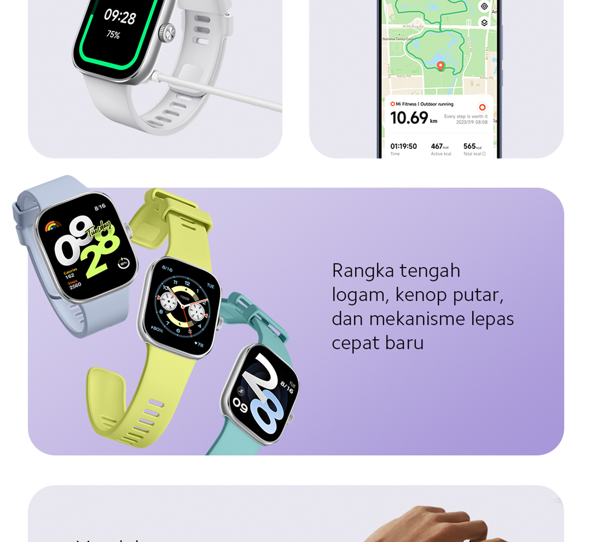 Jual Xiaomi Redmi Watch 4 | Layar AMOLED 1,97" | Baterai Hingga 20 hari ...