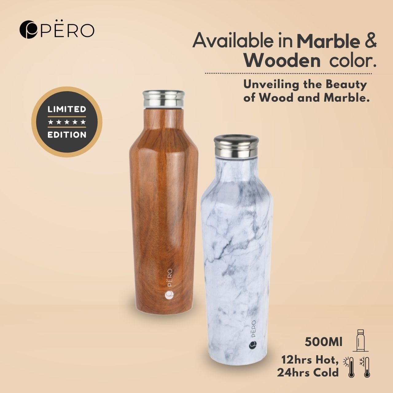 Jual Pero Termos Permos Stainless Vacuum Water Bottle Tumbler 500ML ...