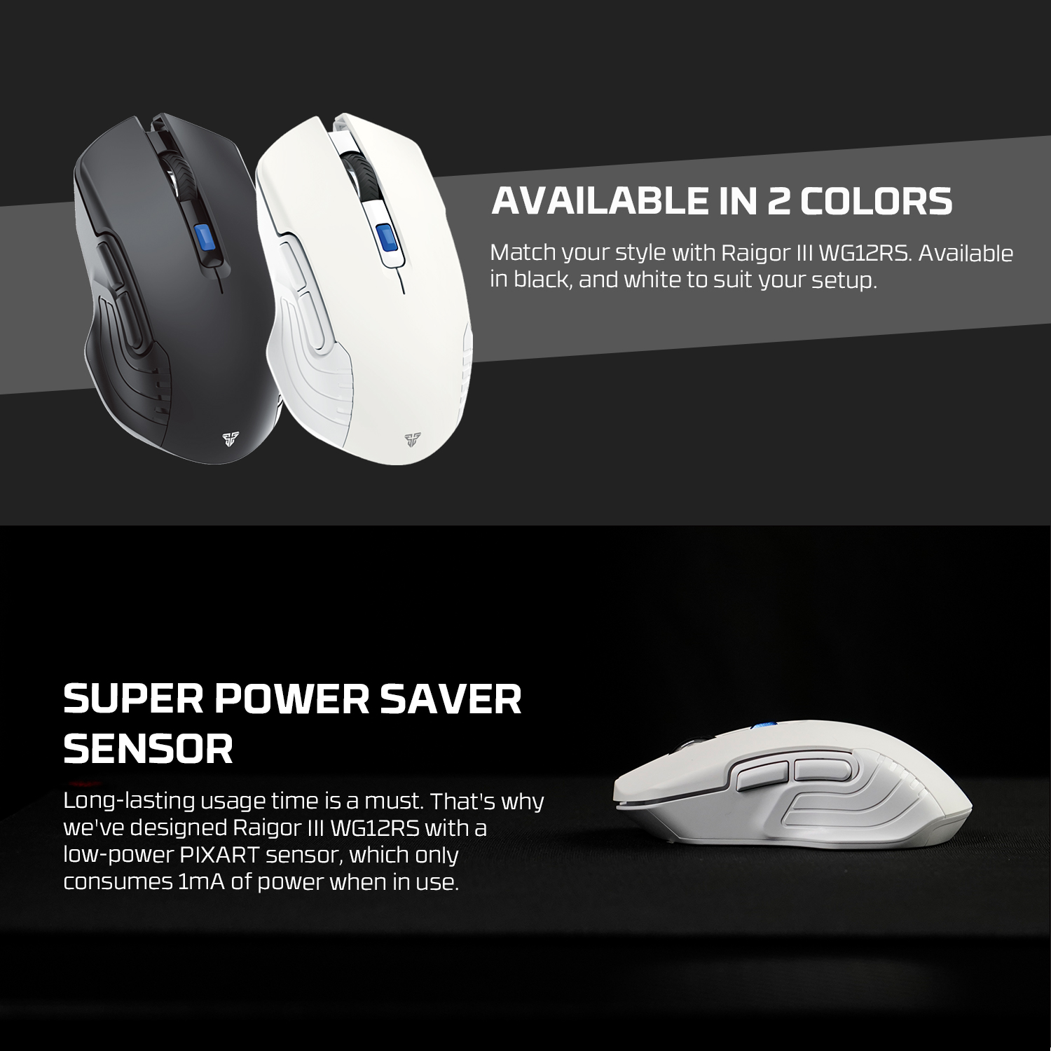 Jual Fantech WG12 / WG12R / WG12RS Raigor Gen III Mouse Wireless Gaming ...
