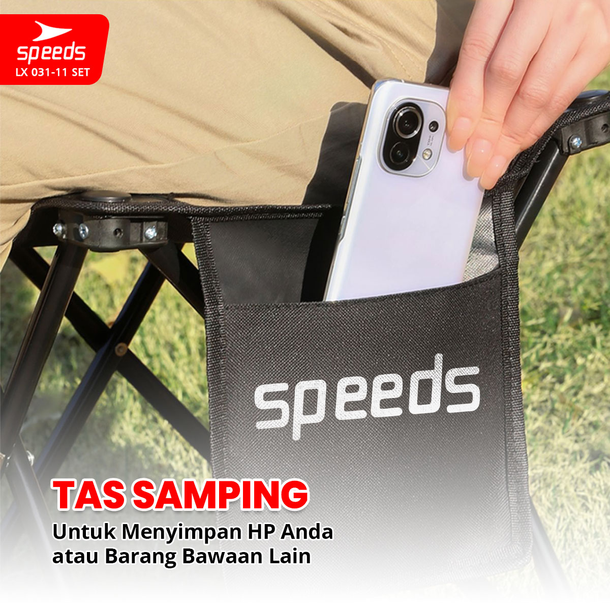 Jual SPEEDS Meja Kursi Lipat Portable Kursi Camping Kursi Gunung Kursi ...
