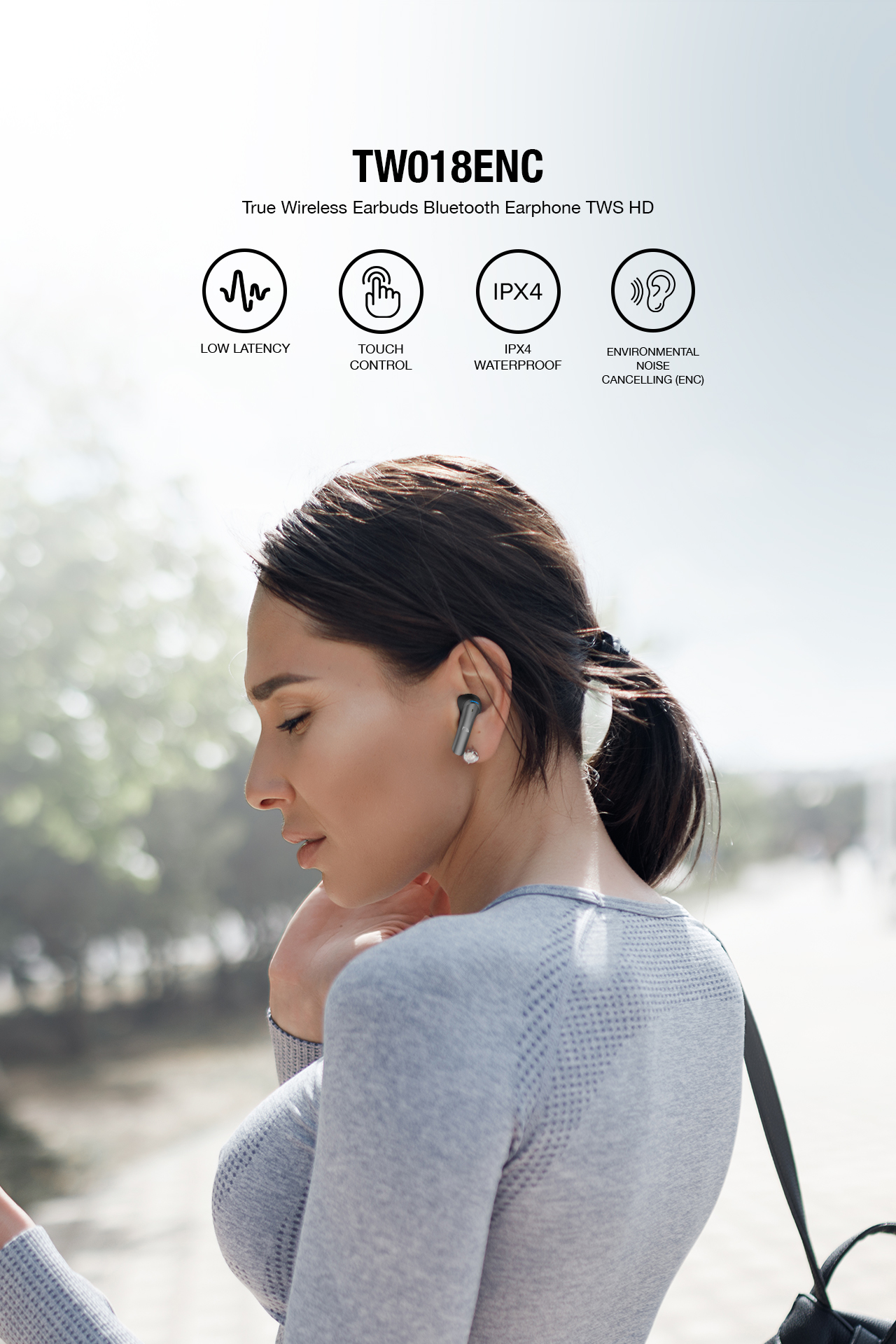 Jual Nakamichi TW018 ENC TWS Earphone Full Bass Earbuds Bluetooth IPX4 ...