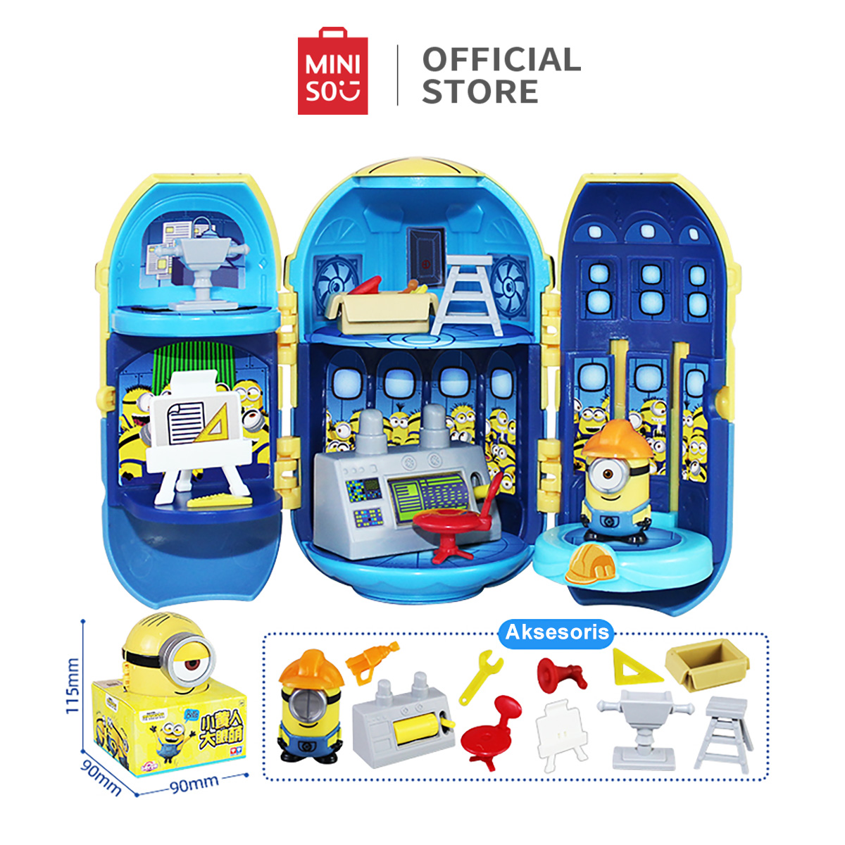 Jual Miniso x Minions Collection Blind Box Surprising Parties Kotak ...