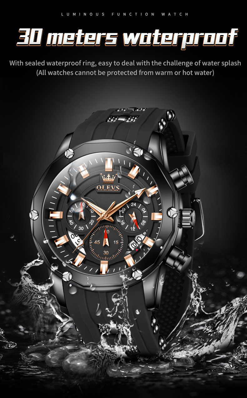 Jual OLEVS Jam Tangan Pria Original Anti Air Tahan Sport Analog Digital ...