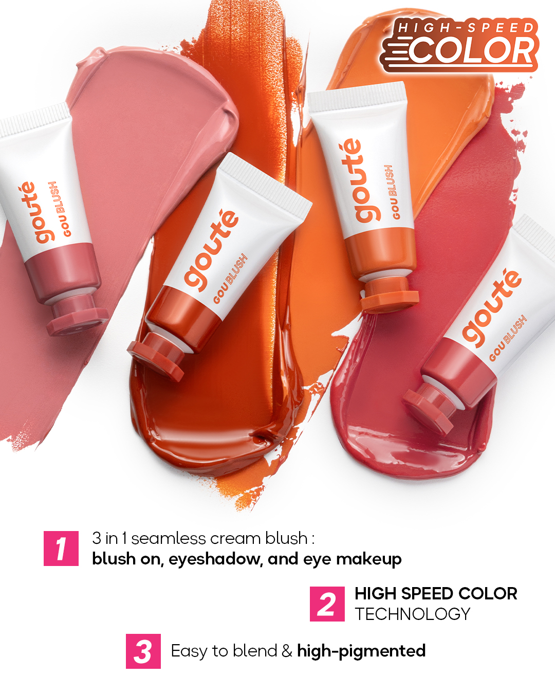 Jual Goute Goublush Cream Blush for Cheek, Lip, Eye Shadow All in One ...