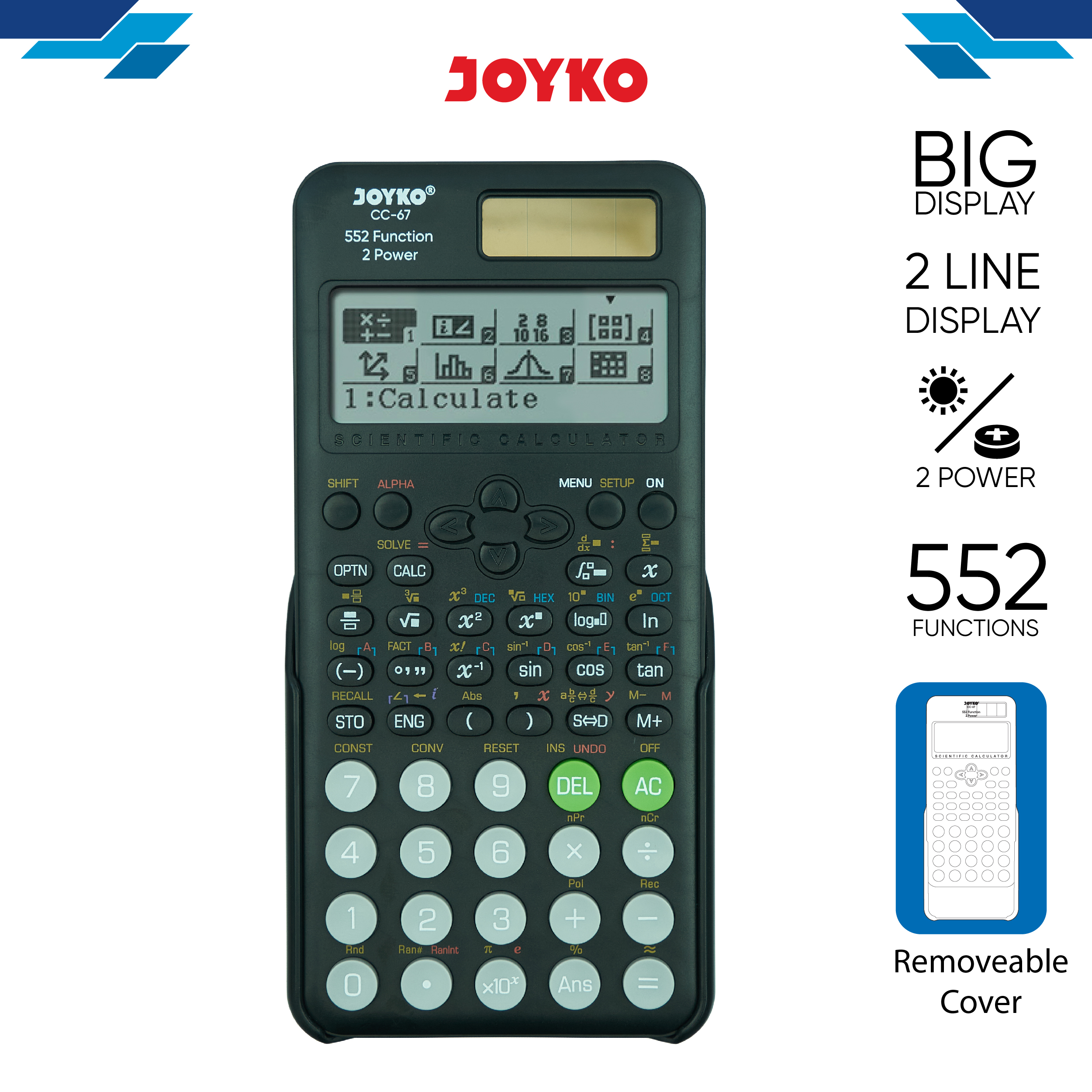 Jual Calculator Kalkulator Joyko CC-67 Scientific 552 Functions ...