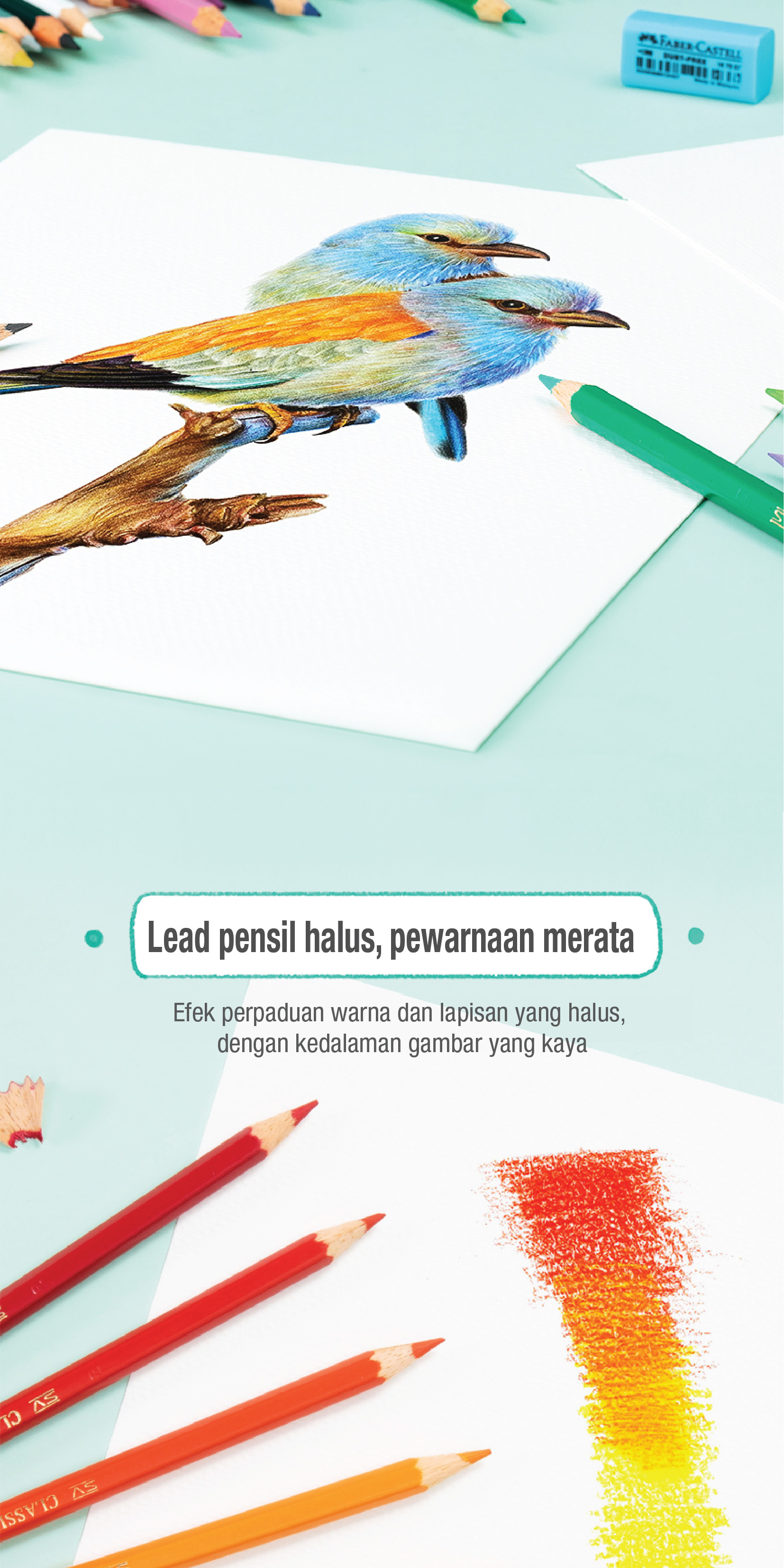 Jual Faber-Castell Pensil Warna Classic Colour Pencils set 12 ukuran ...