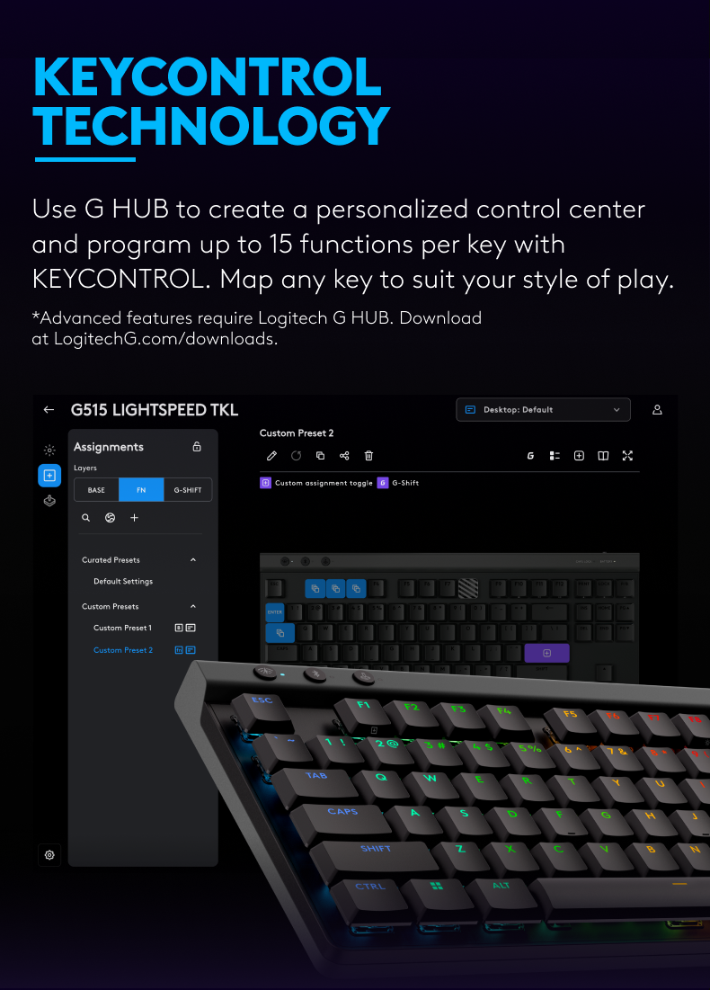 Jual Logitech G515 Keyboard Gaming Wireless LIGHTSPEED TKL, RGB ...