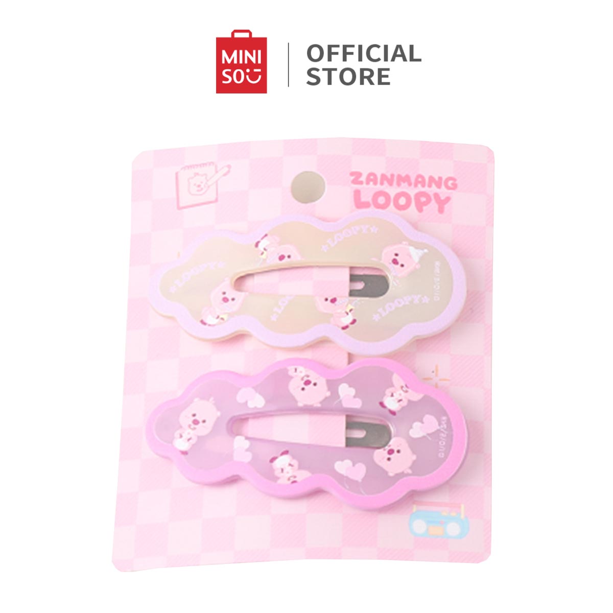 Jual Miniso x ZANMANG Loopy Collection Hair Clips Checkered Jepit ...