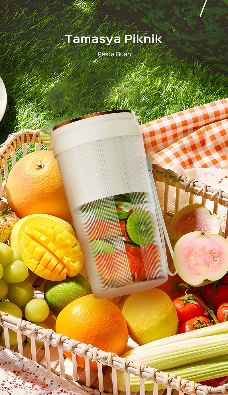 Jual HAN RIVER Blender Portable 400ml Juicer Usb Putih HRJC03WT | Shopee Indonesia