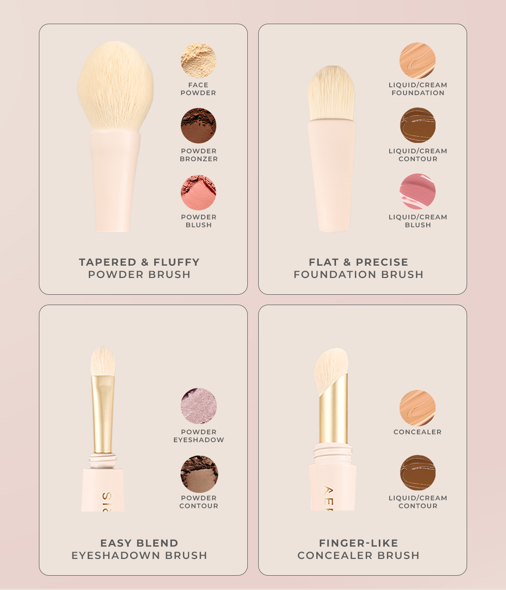 Jual Aeris Beauté The Signature 4-In-1 Brush | Alat Make Up Kuas Rias ...