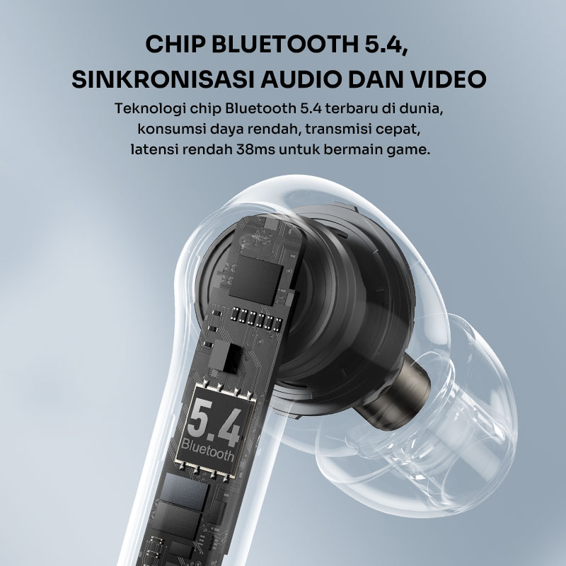 Jual ROBOT TWS Earbuds Wireless ANC ENC Canceling Noise Control T70NC ...