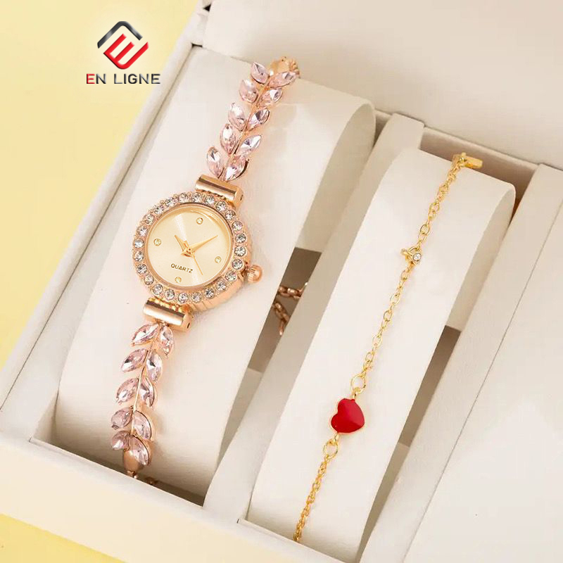 Jual EN LIGNE - Jam Tangan Wanita Gaya Korea Model Gelang Serut - Bulat ...