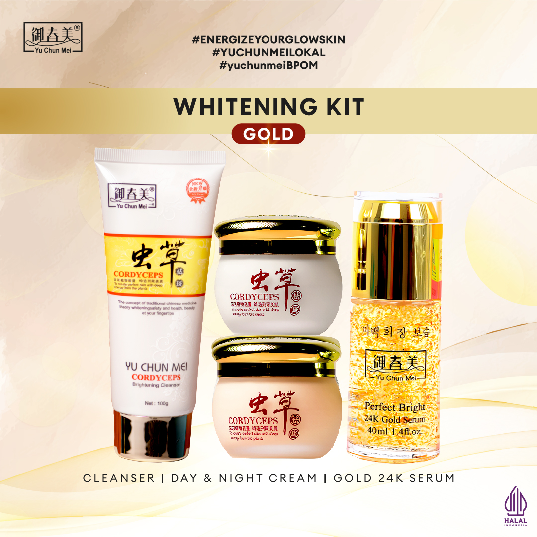 Jual [BPOM ORIGINAL LOKAL] YU CHUN MEI Cordyceps Whitening KIT Gold ...