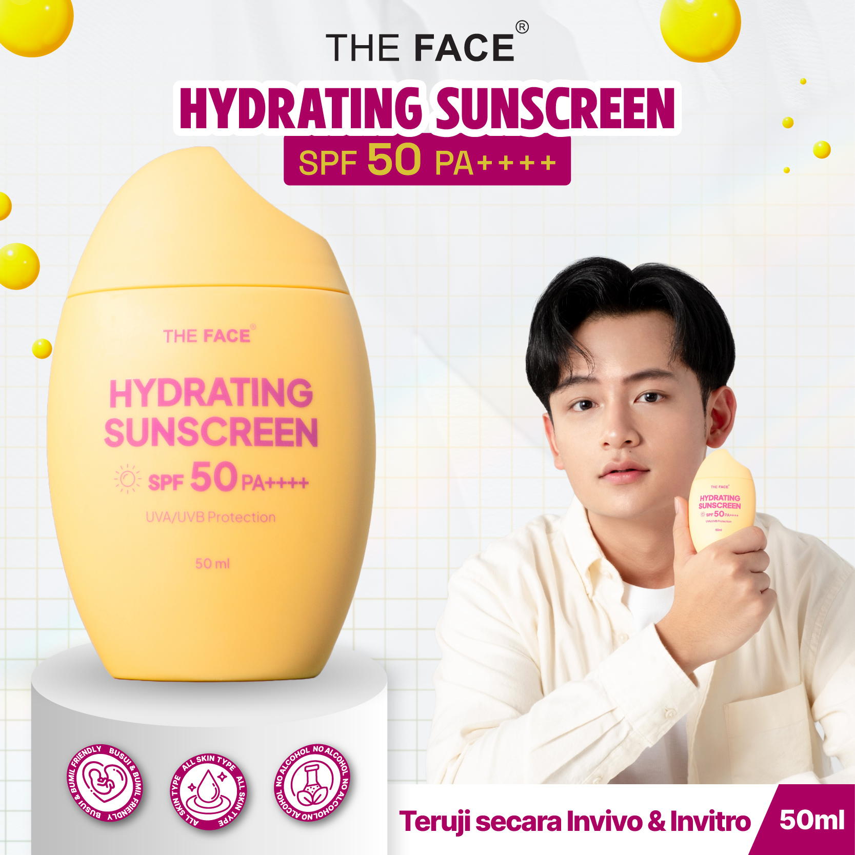 Jual [BPOM][NON COMEDOGENIC] THE FACE Hydrating Sunscreen UV Defender ...