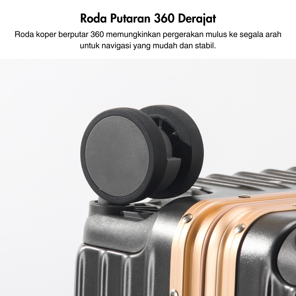 Jual Roaming Koper Cantik List Gold Kabin & Bagasi T088 | Shopee Indonesia