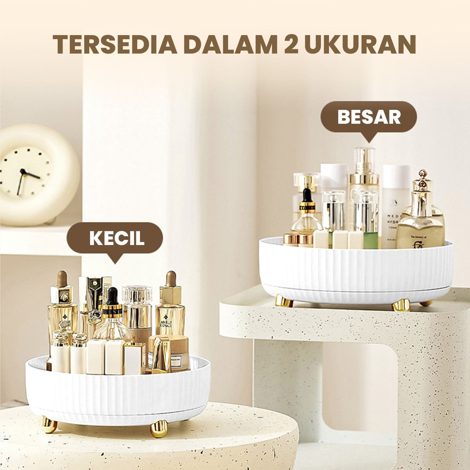 Jual ANGOLA Rak Putar Skincare/Kosmetik C100 Tempat Penyimpanan Makeup ...