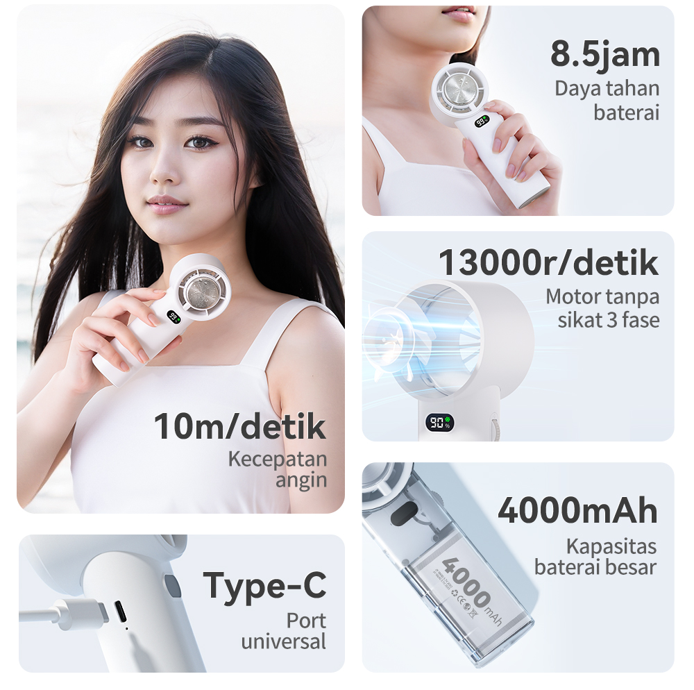 Jual Simplus Pink Berkecepatan Tinggi Kipas Angin Portabel Fungsi Kompresi Dingin 100 Tingkat ...